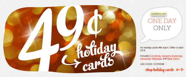 49 cent Christmas cards - Twist Me Pretty