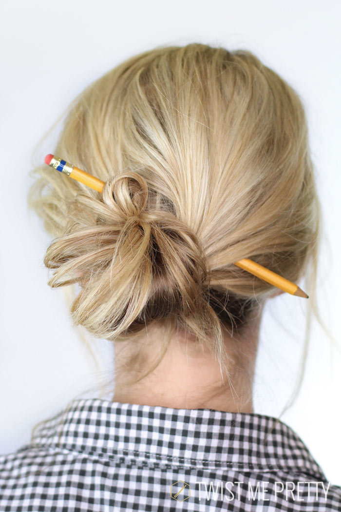 Pencil Bun | Day 23 - Twist Me Pretty