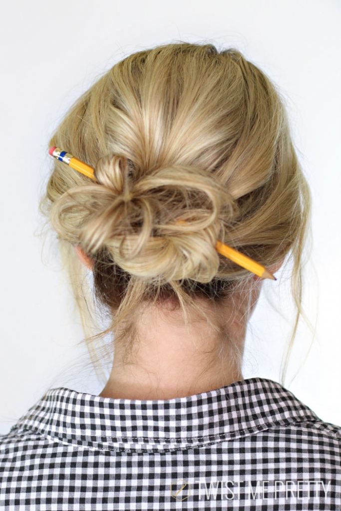 Pencil Bun | Day 23 - Twist Me Pretty