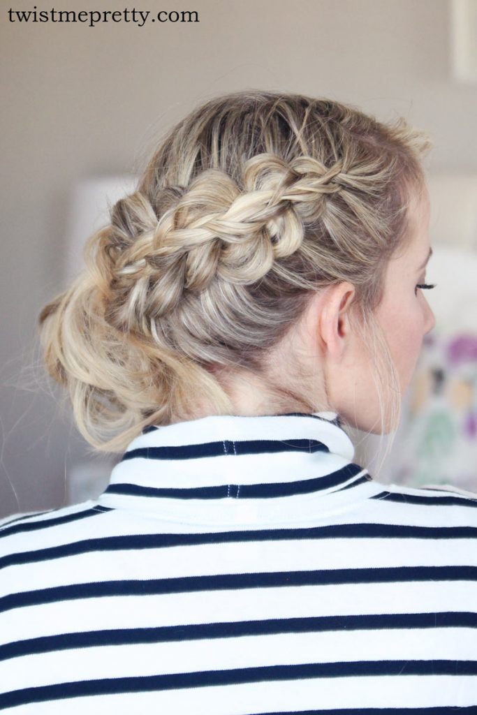 Holiday Braided Bun - Stacked Pull-Through Braid - Twist Me Pretty