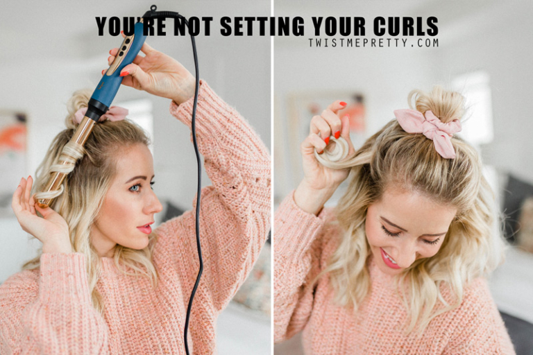setting-curls - Twist Me Pretty