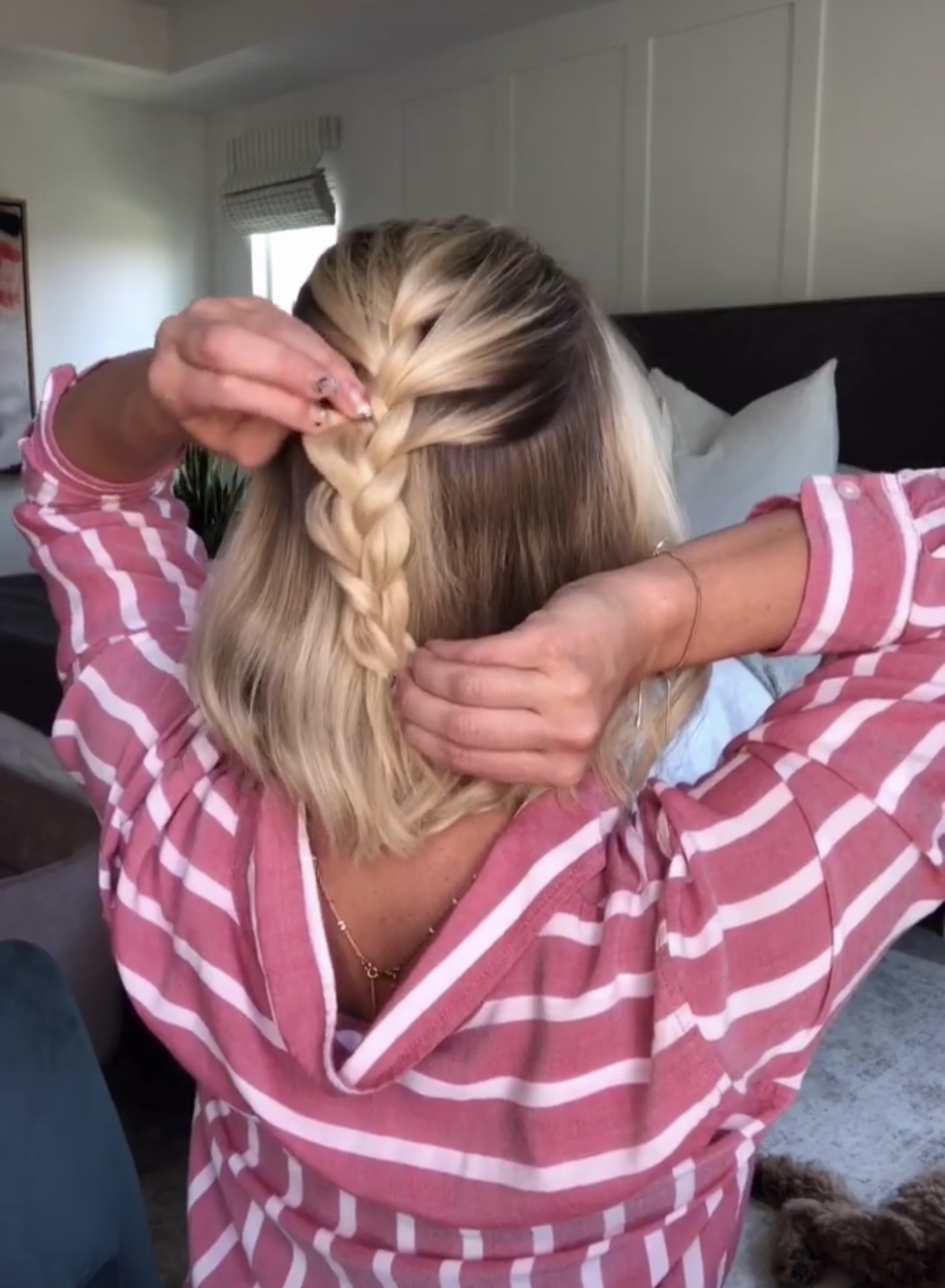 Easy Double Braid for Short Hair Tutorial - Twist Me Pretty
