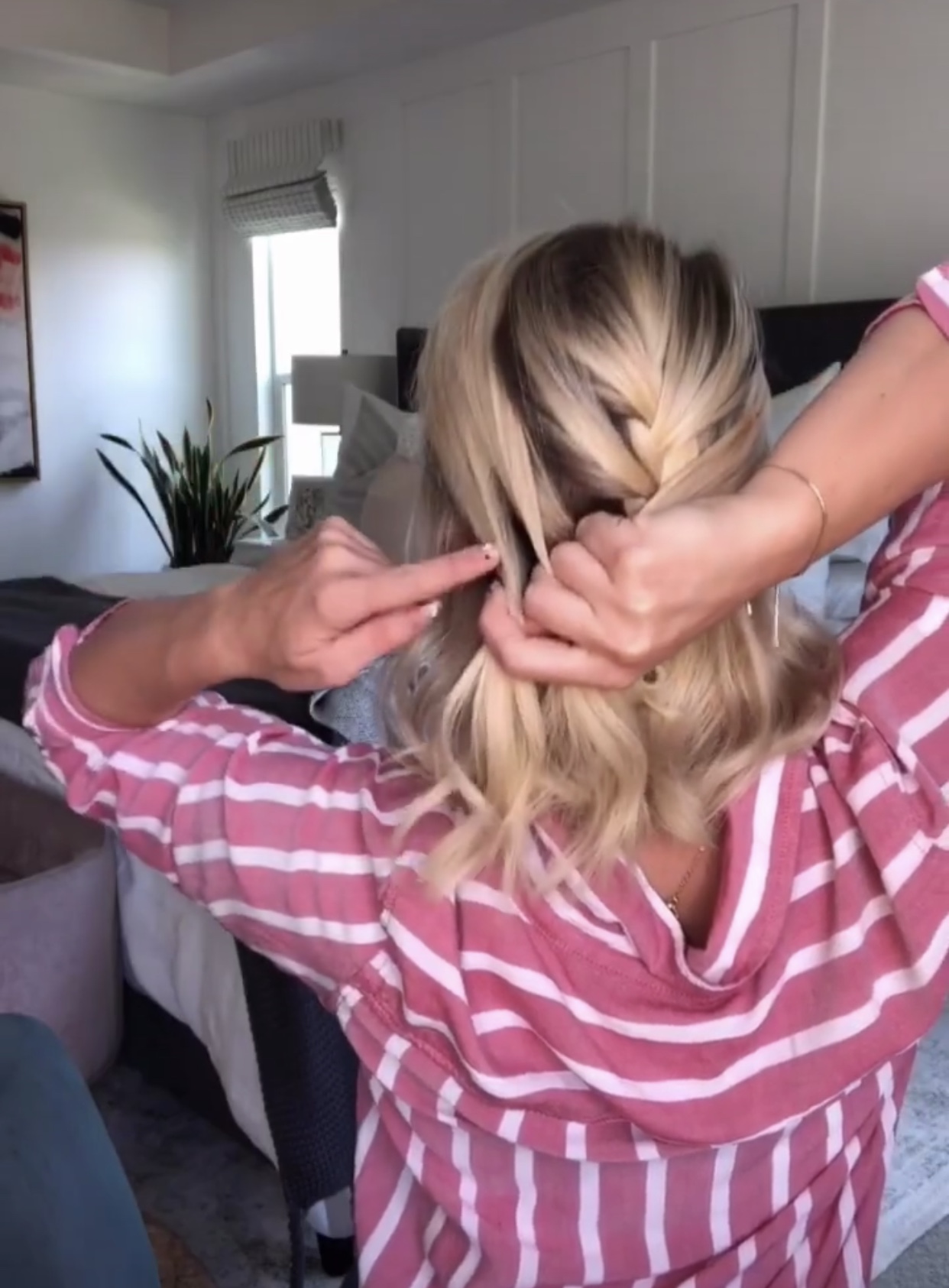 Easy Double Braid for Short Hair Tutorial - Twist Me Pretty