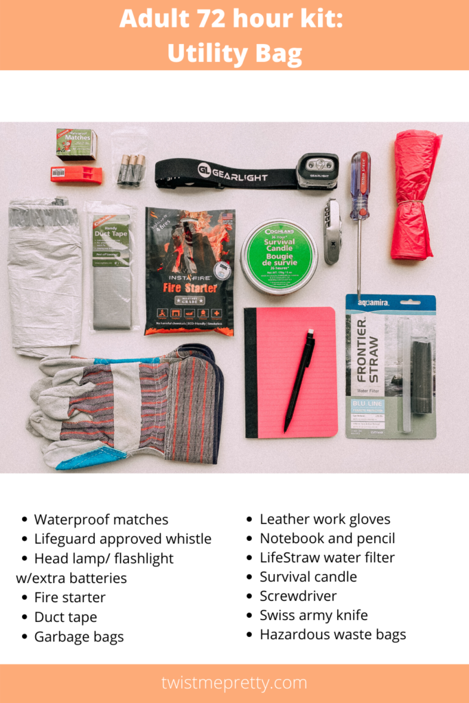 72 Hour Kits for Adults- Everything You Need to Build Your Own