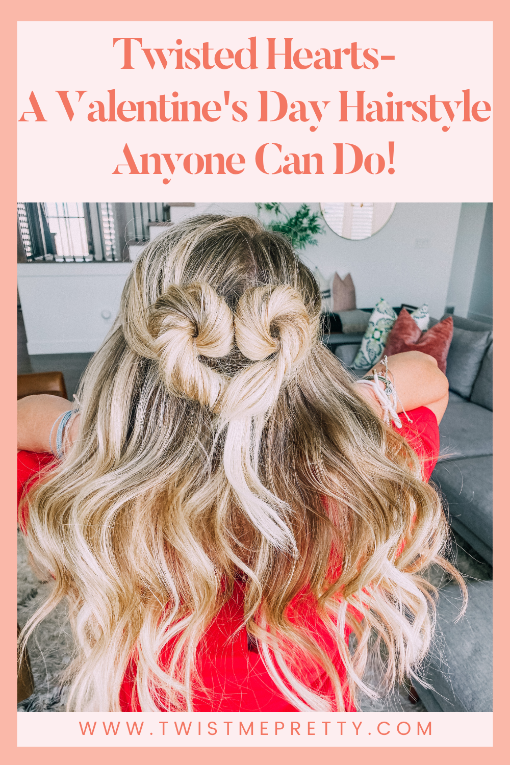 Easy Heart Hairstyle for Valentine's Day - Twist Me Pretty
